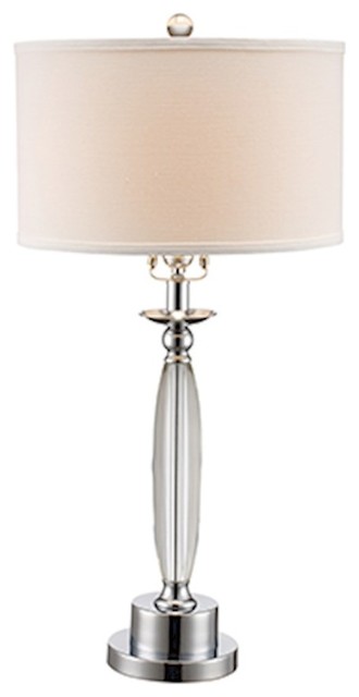 Trans Globe 14" Lindgren 1 Light Table Lamp, Polished Chrome ...