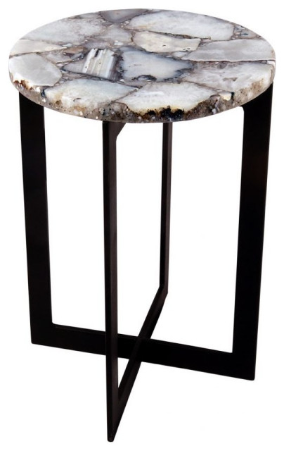 Blanca Agate Accent Table - Industrial - Side Tables And End Tables - by Old Bones Co. | Studios ...