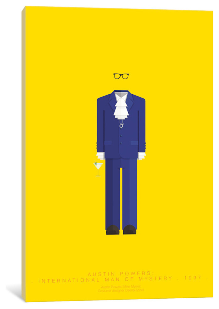 "Austin Powers" by Fred Birchal, Canvas Print, 18x12x1.5 ...