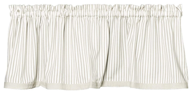 Heritage Lace Ticking 55x15 Valance in Tan, 55" wide x 15" drop ...