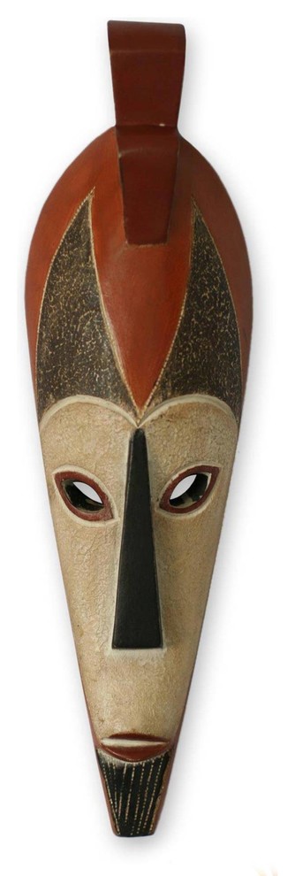 Stand Firm Sudanese Wood Mask - Southwestern - Wall Sculptures - by ...