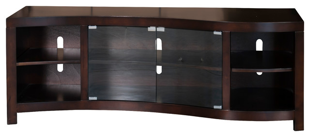 Sunny Designs, Inc. Espresso Curved Console - Entertainment Centers And ...