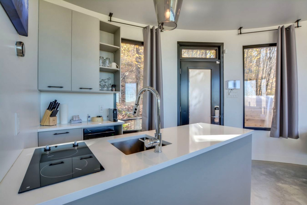 Round Open Space Pod Kitchen by Lofty Pods #prefabhomes - Moderno ...