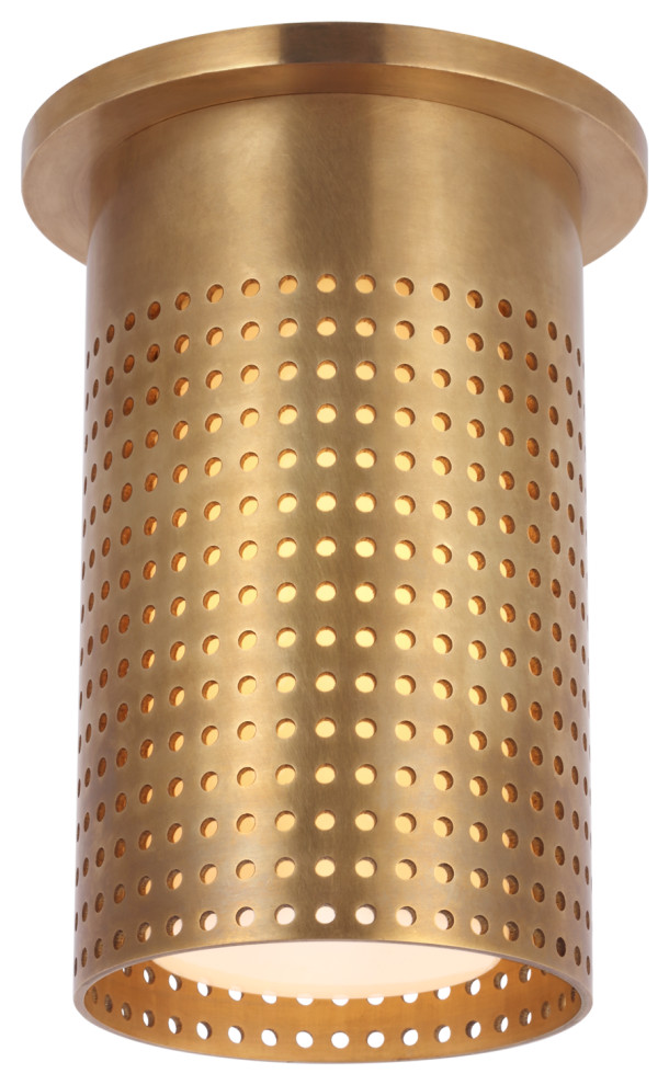 Precision Short Monopoint Flush Mount in Antique-Burnished Brass with ...