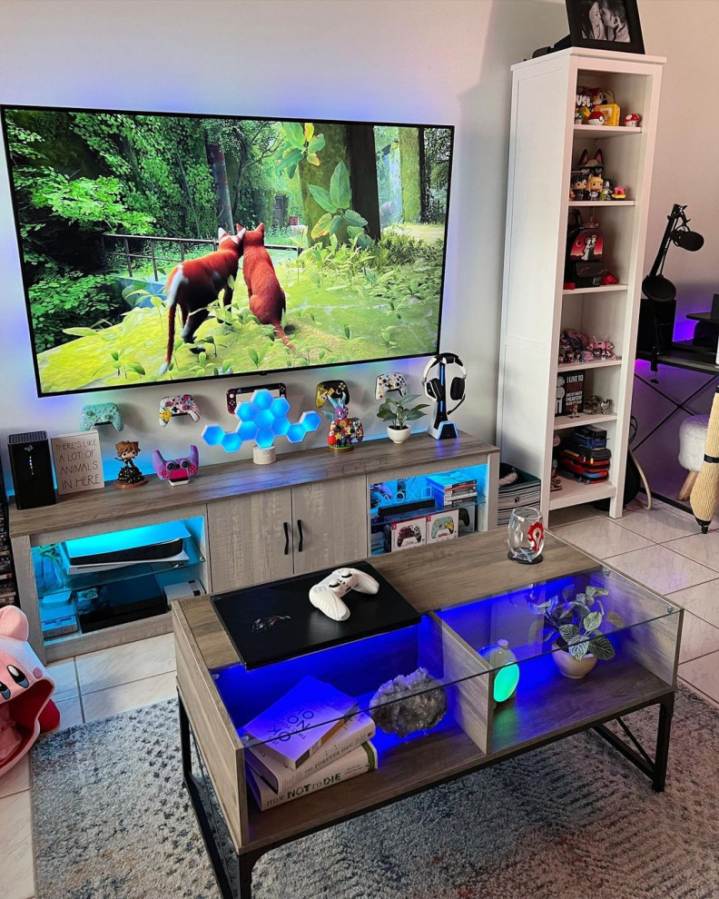 TV Stand, Entertainment Center & Cabinet Decor Ideas with LED (@Mermaid ...