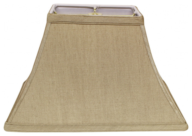 12" Pale Brown Rectangle Bell No Slub Lampshade - Transitional - Lamp ...