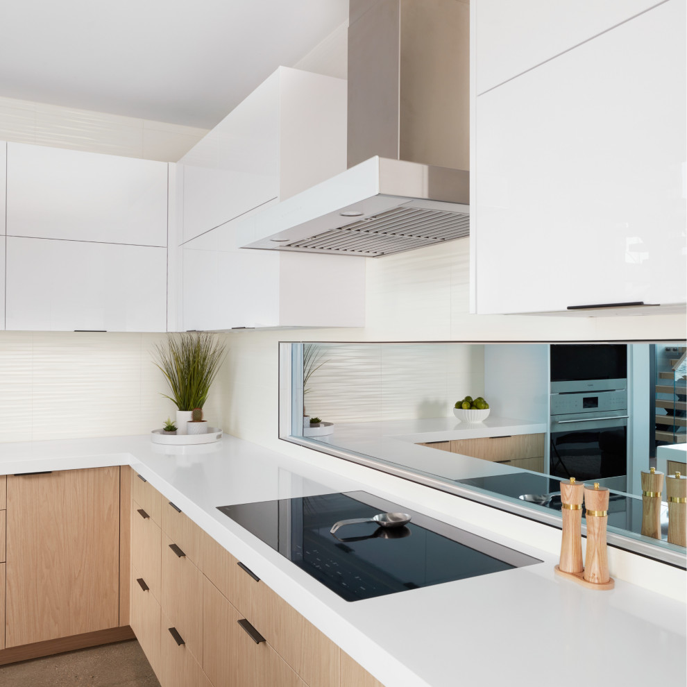 Haku White Quartz Kitchen Counter - Kitchen - Phoenix - by Arizona Tile | Houzz