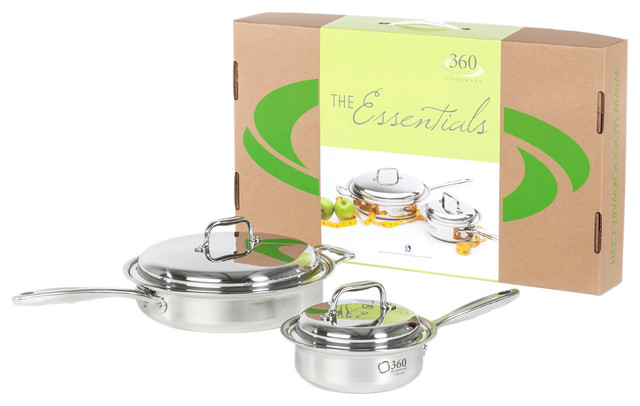 360 Cookware 4-Piece Box Set - Contemporary - Cookware Sets - by 360 ...
