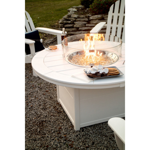Folding Adirondack 6-Piece Conversation Fire Pit Table Set ...