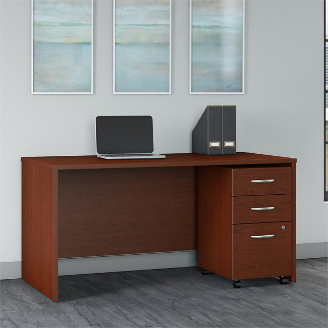 Scranton & Co 60" Contemporary Engineered Wood Desk with Drawers in ...