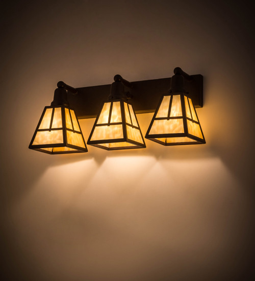 24W T Mission 3 Light Vanity - Craftsman - Bathroom Vanity Lighting ...