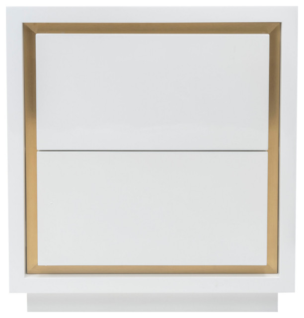 White Lacquer Bedside Table | Liang & Eimil Utopia - Contemporary - Nightstands And Bedside ...