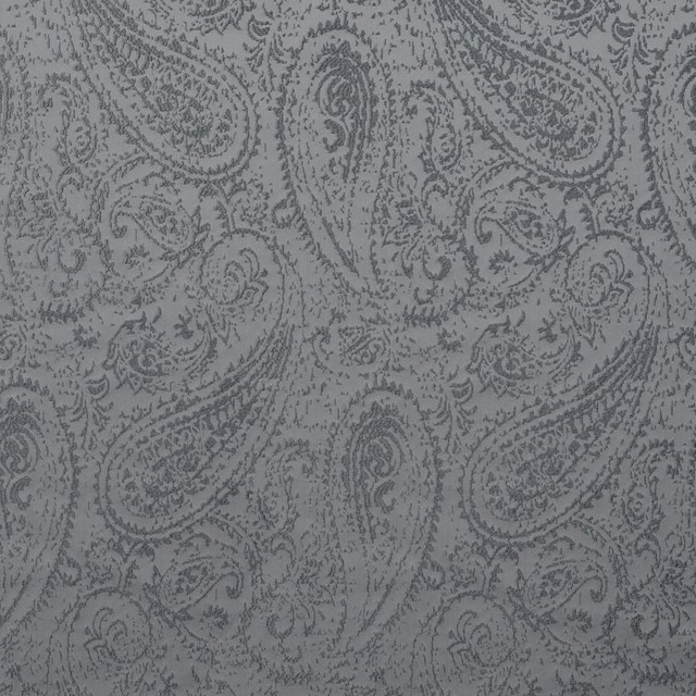 Slate Gray Damask Damask Upholstery Fabric - Mediterranean - Upholstery Fabric - by KOVI Home Decor
