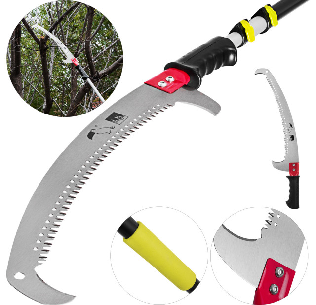 Razor Tooth Saw Telescopic Tree Pruner Curved Saw Blade Trimming, 4-12 ...