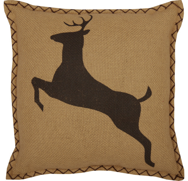 Dawson Star Deer Pillow, 12x12 - Rustic - Decorative Pillows - by GwG ...