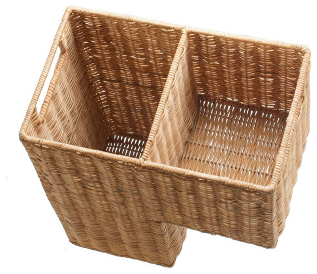 Wicker Step Basket - Tropical - Baskets - Other - by KOUBOO | Houzz