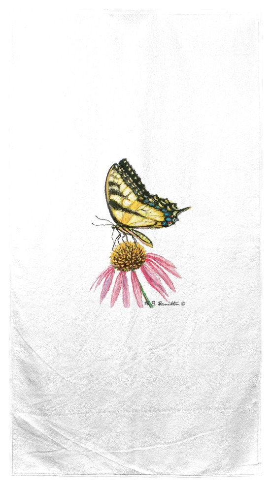 Betsy Drake Tiger Swallowtail Butterfly Beach Towel - Traditional ...