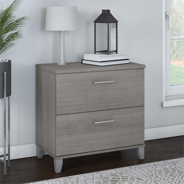 Pemberly Row 2 Drawer Lateral File Cabinet in Platinum Gray ...