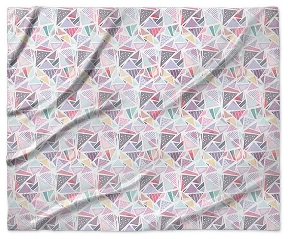"80's Diamonds" Sherpa Blanket, 60"x50" - Contemporary - Blankets - by ...