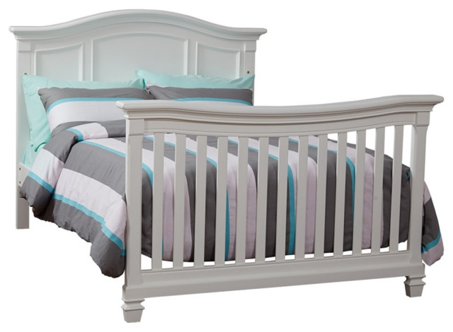 Baby Cache Glendale Traditional Wood Full Bed Conversion Kit in Pure ...