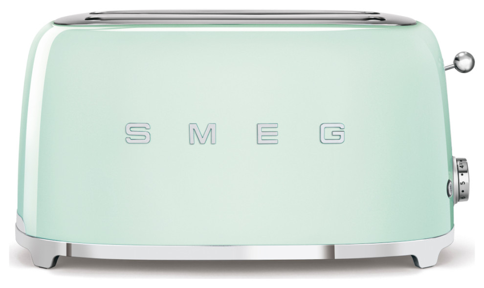 Smeg 50s Retro Line Pastel Green 4-Slice Toaster - Toasters - by Crate ...