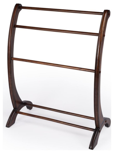 Nathaniel Cherry Blanket Stand - Transitional - Blanket And Quilt Racks ...