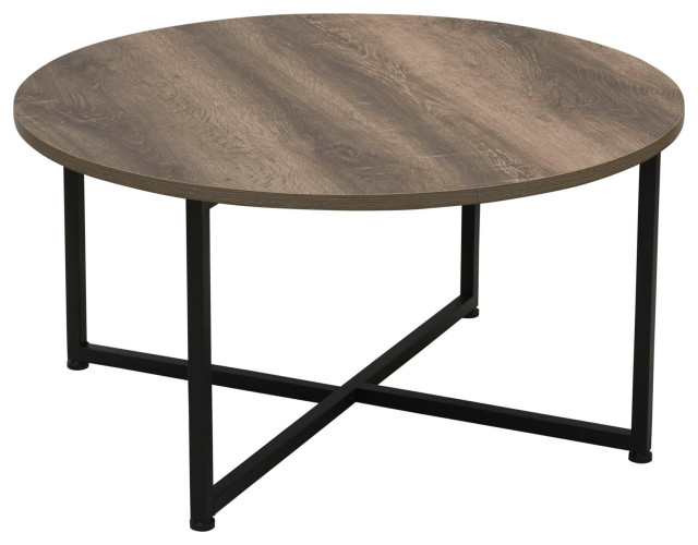 Jamestown Console Sofa Table Ashwood Rustic Wood Grain and Black Metal ...