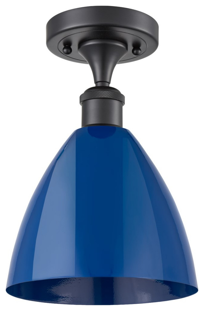 Plymouth Dome 1-LT Semi-Flush Mount 516-1C-BK-MBD-75-BL-LED, Matte ...