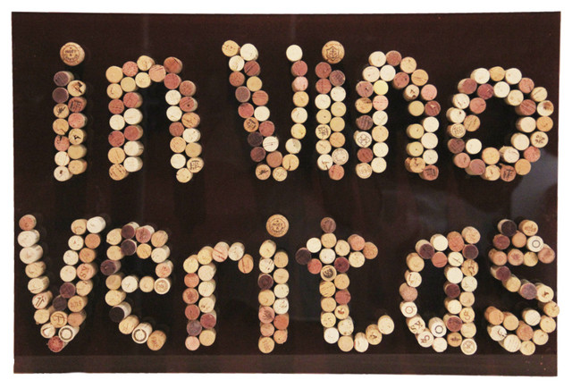"In vino veritas" wine corks quote wall art - Wall Art & Decor ...
