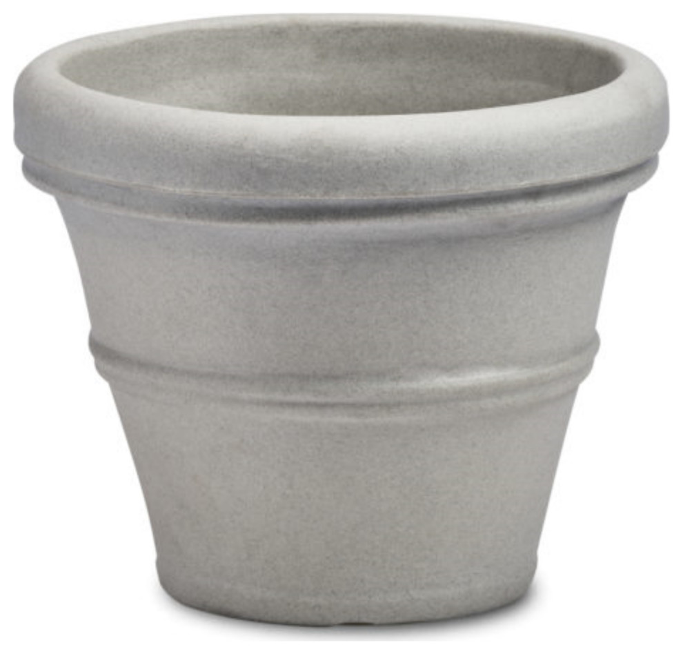 Crescent Garden Brunello Classic Rolled-Rim Plant Pot, 20" (Weathered ...