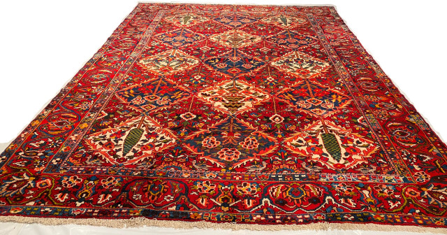 Persian Sami Antique Bakhtiari Hand-Knotted Rug 9'3''x12'11 ...