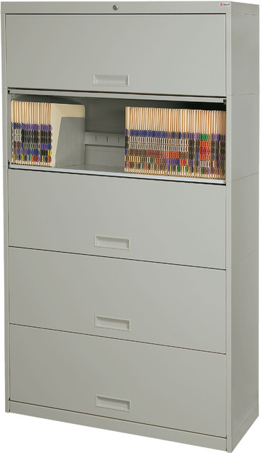 Stak-N-Lok 100 Series 5H Open Shelf, Receding Doors, 36", Legal Depth ...