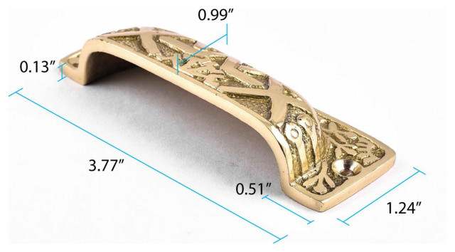 Antique Bin Pull Bright Solid Brass Cup Pack of 12 | - Traditional ...