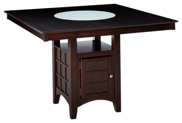 Bowery Hill Square Counter Height Dining Table in Espresso ...