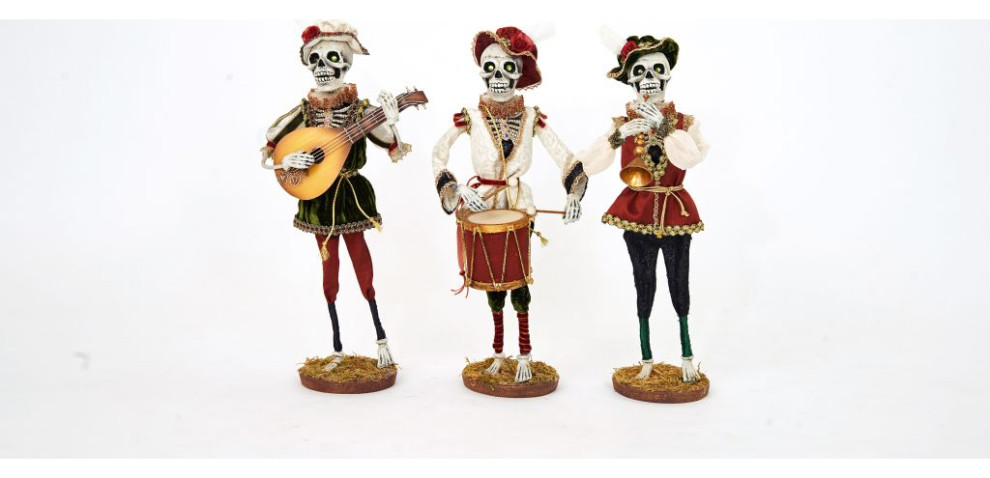 Katherine's Collection 2022 Shakesfeare Minstrel Skeleton Trio Figure ...