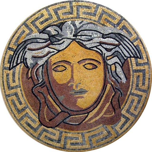 Mosaic Patterns - Greek Mythology, 36" x 36" - Traditional - Tile ...