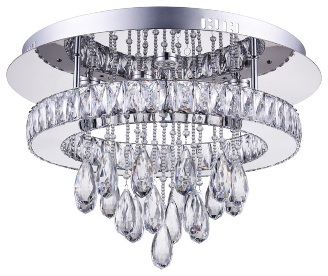 Veil LED Flush Mount With Chrome Finish - Contemporary - Flush-mount ...