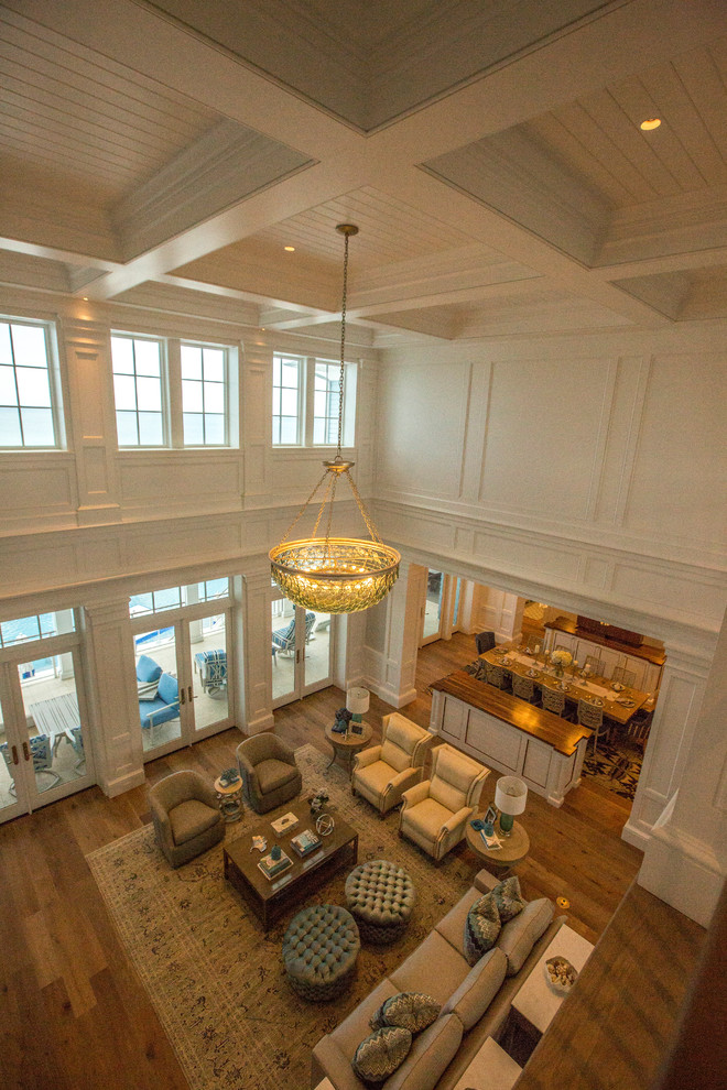 Wall Panels, Columns and Tongue & Groove Box Beam Ceiling - Beach Style ...