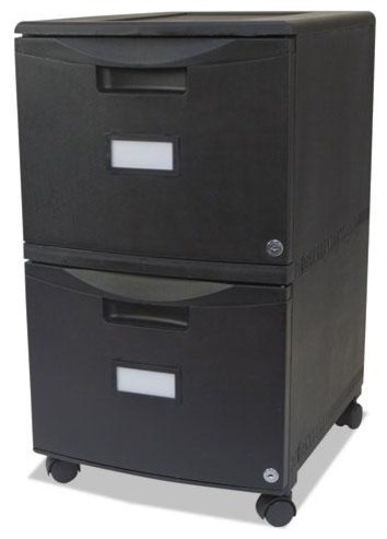 2-Drawer Mobile Filing Cabinet, 14-3/4"x18-1/4"x26" - Contemporary ...