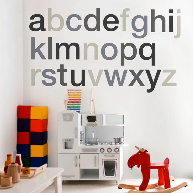 Alphabet Wall Decals, Large - Contemporary - Wall Decals - by Simple ...