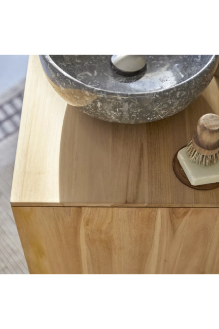 Solid Teak Vanity Unit | Tikamoon Kwarto 60 - Transitional - Bathroom ...