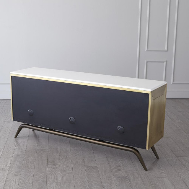 Triangle Brass Cabinet - Midcentury - Buffets And Sideboards - by ...