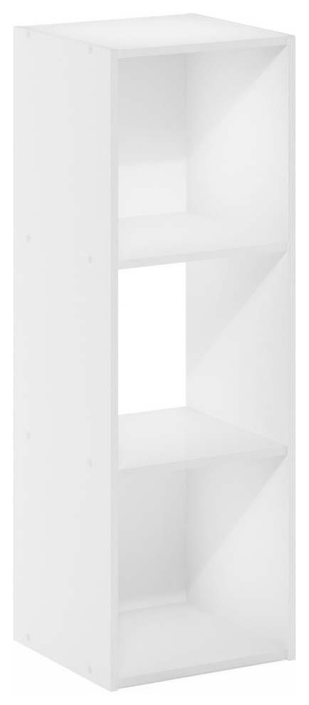 Furinno Pelli Cubic Storage Cabinet 3x1 White - Transitional - Storage ...