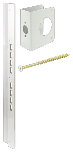 Mega-Jamb Reinforcing Kit For 2-3/8" Backset, 1-3/4", White ...