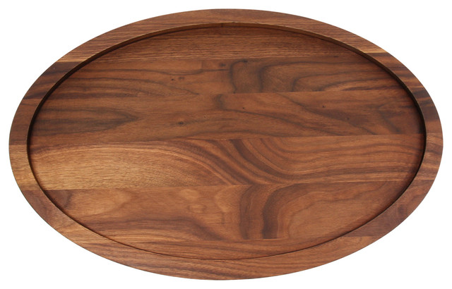 BigWood Boards Oval Walnut Trencher Board - Contemporary - Cutting ...