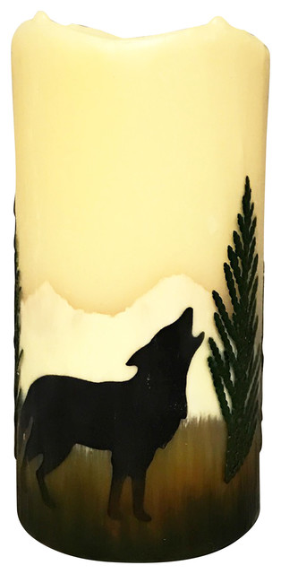 Mountain Wolf Flameless Candle - Rustic - Candles - by HEATHER CANDLES ...