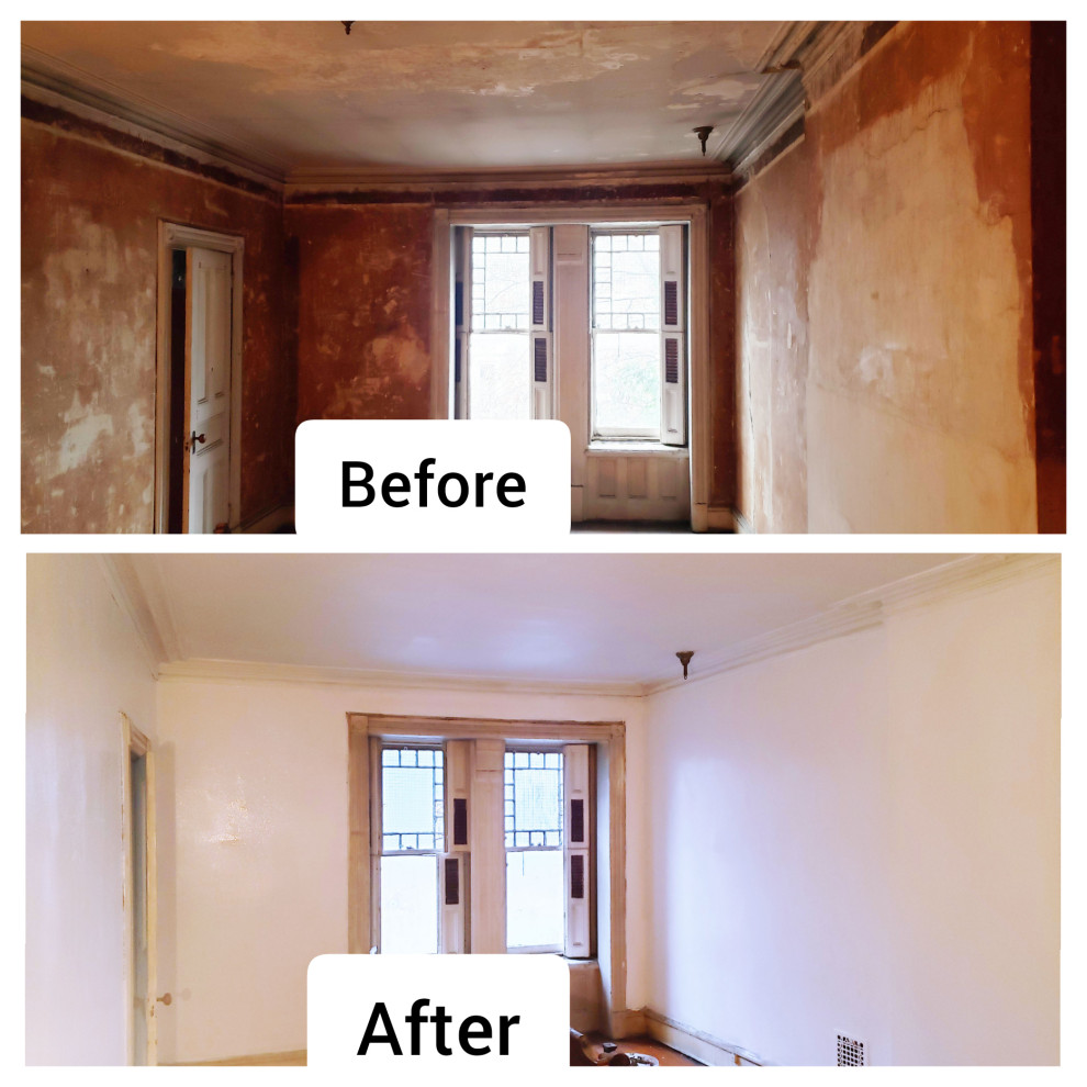 Brownstone Wall and Ceiling Restoration - Traditional - Philadelphia ...