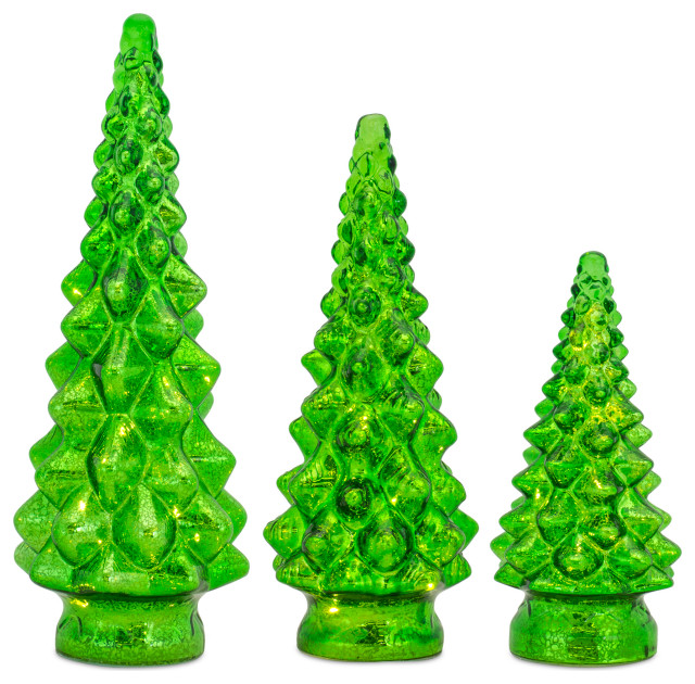 LED Tree Decor, 3-Piece Set - Traditional - Holiday Accents And ...