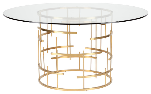 Round Tiffany Dining Table, Gold - Contemporary - Dining Tables - by ...