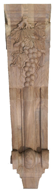 Hand-Carved Grape Corbel, Walnut - Traditional - Corbels - by CAMPBELL ...